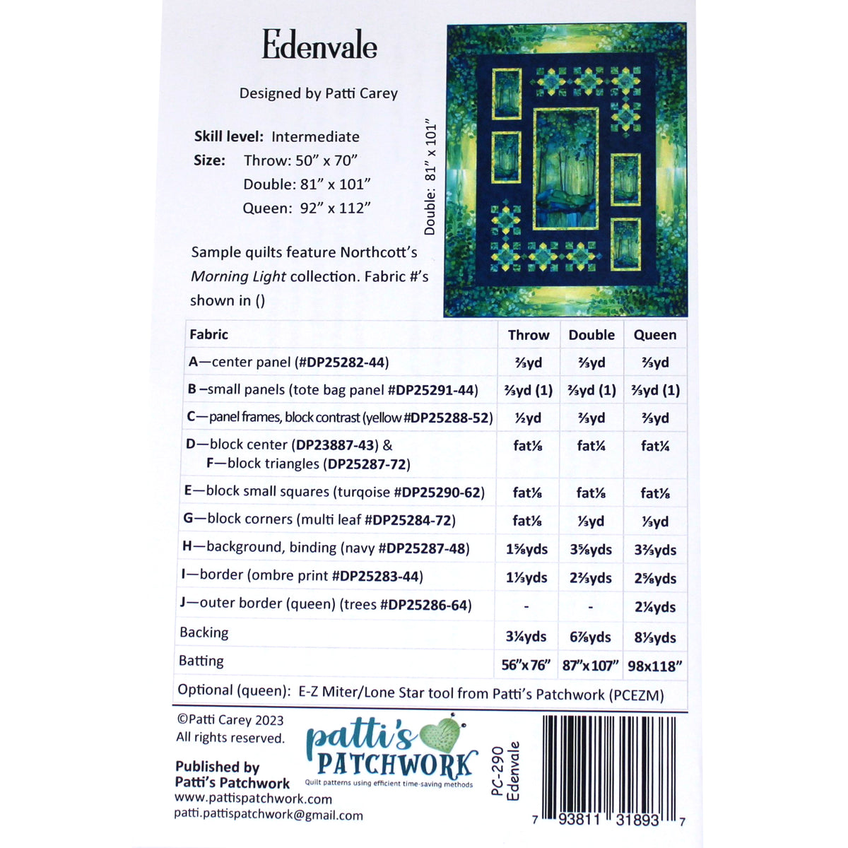 Edenvale - Quilting Pattern - Northcott – Len's Mill