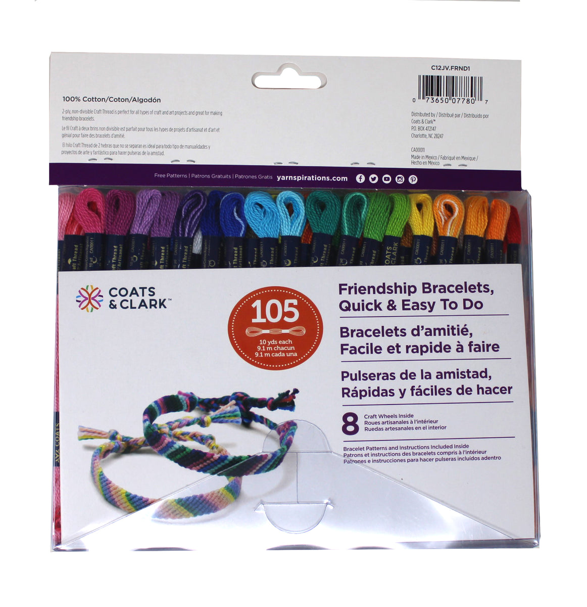 Friendship Bracelet Kit - 105 threads - Coats & Clark – Len's Mill
