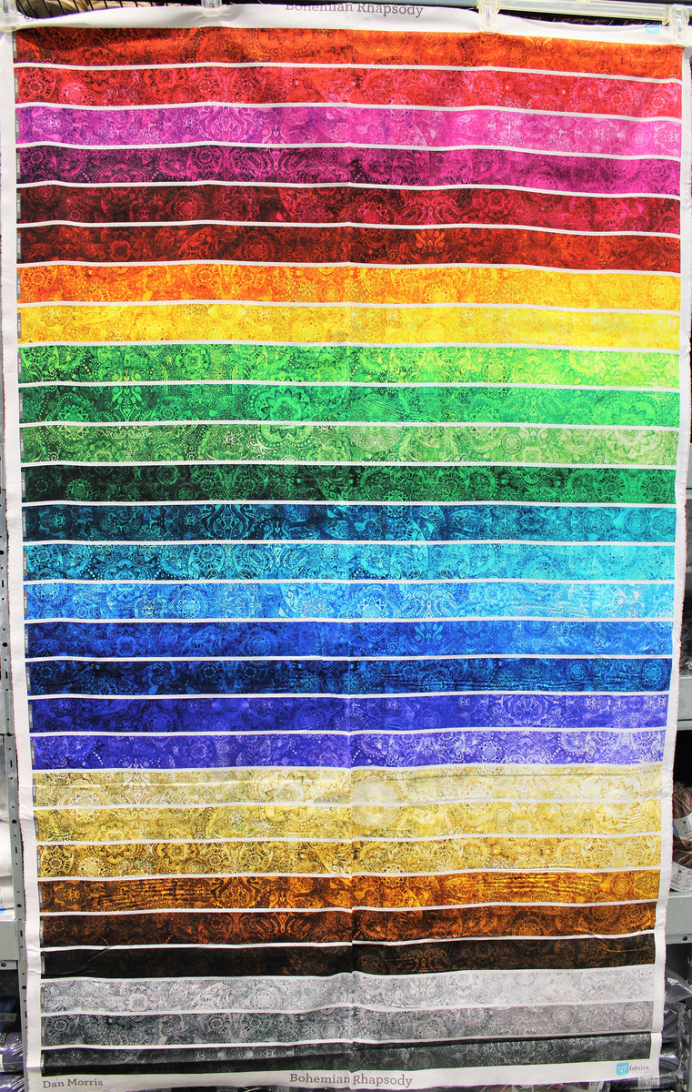 Bohemian Rhapsody: Rainbow Panel - (45" x 72") - 100% Cotton – Len's Mill