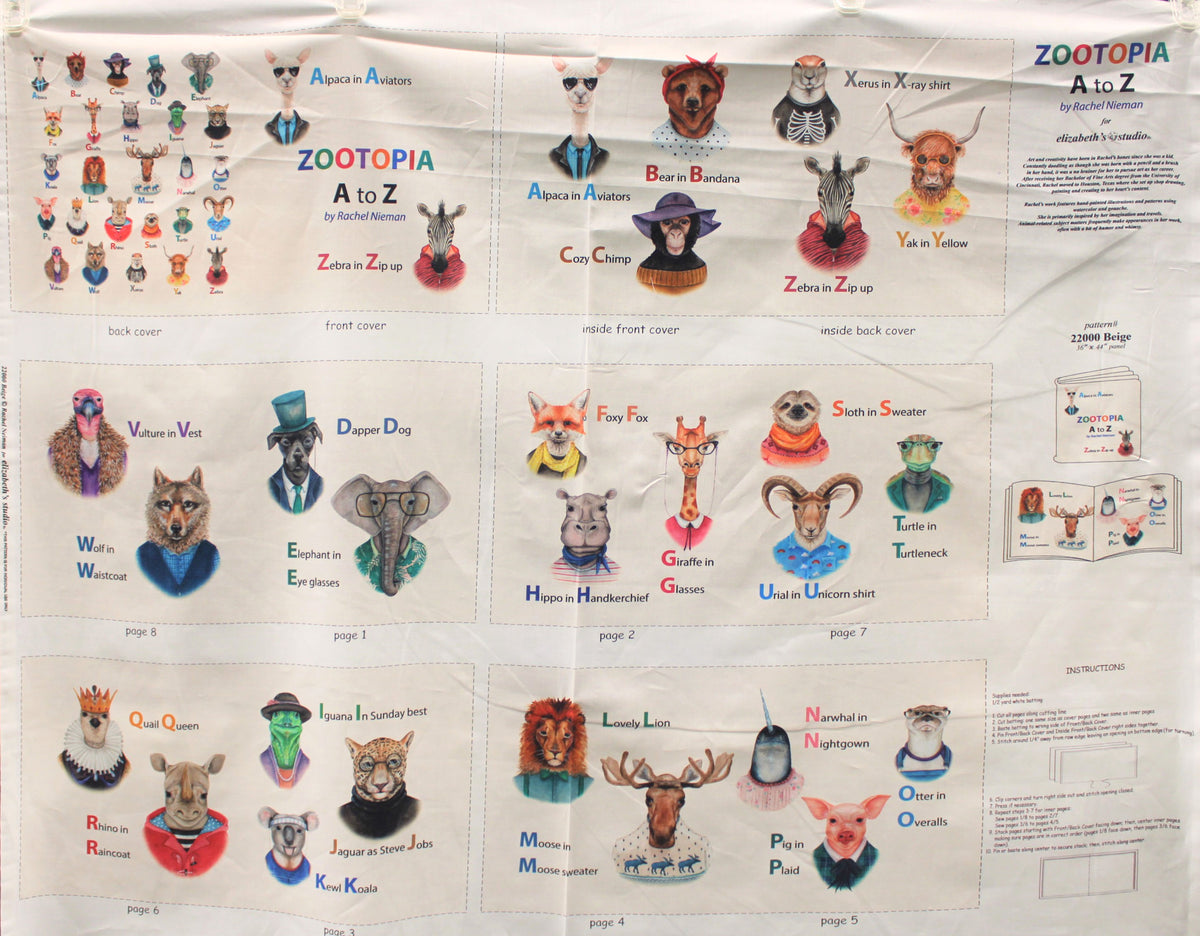 Zootopia A to Z - 43/44" - 100% Cotton – Len's Mill